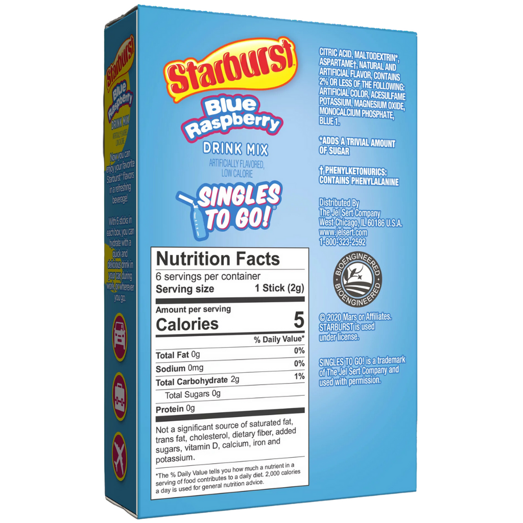 Starburst Blue Raspberry Amazon.com : Starburst Singles To Go Zero
