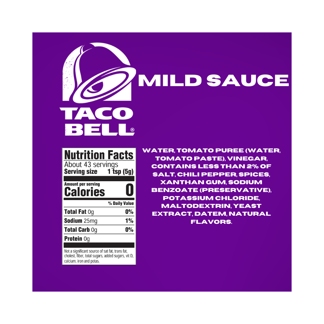 Taco Bell Mild Sauce (7.5oz) – Sugarush