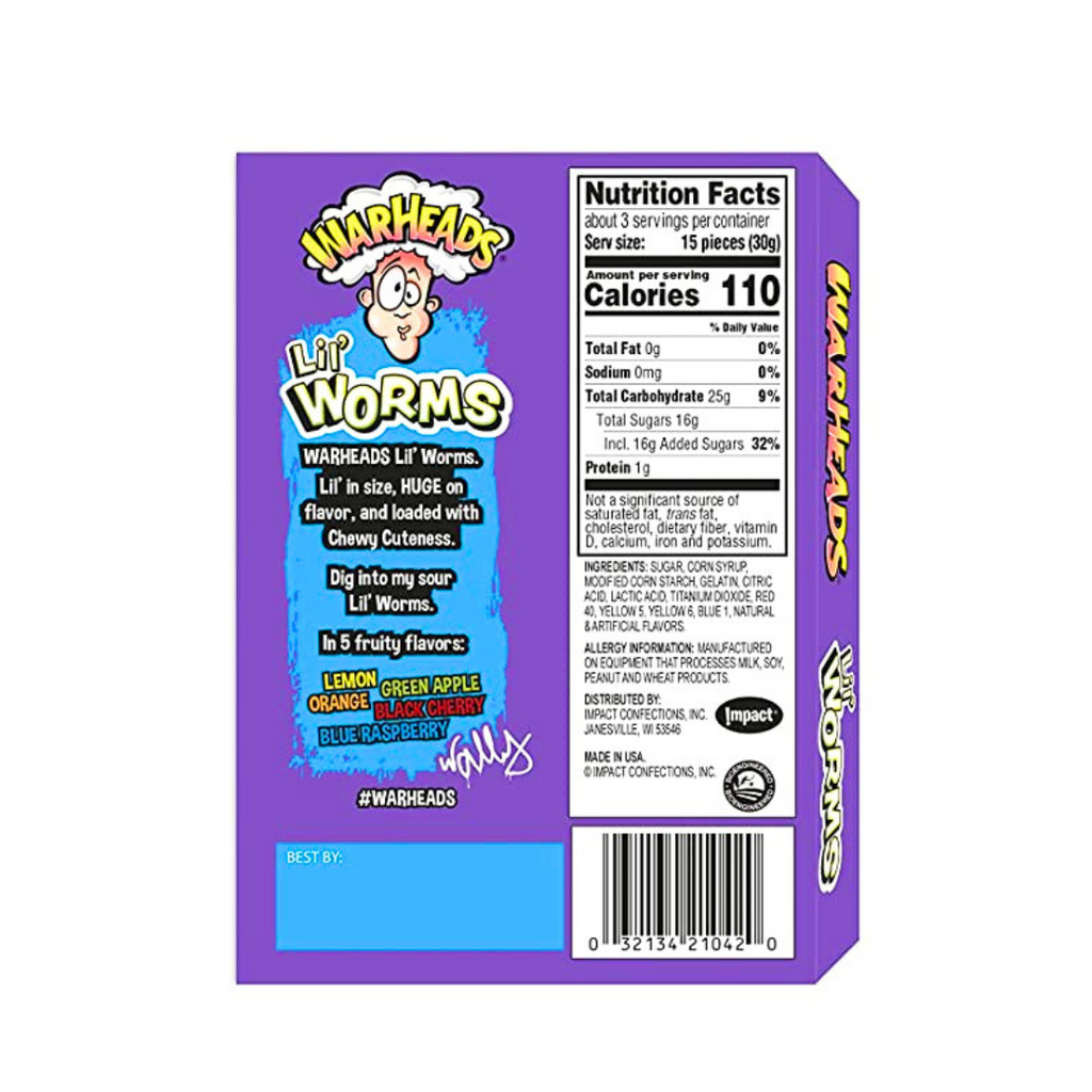 Warhead Lil' Worms Theatre Box (3.5oz) – Sugarush